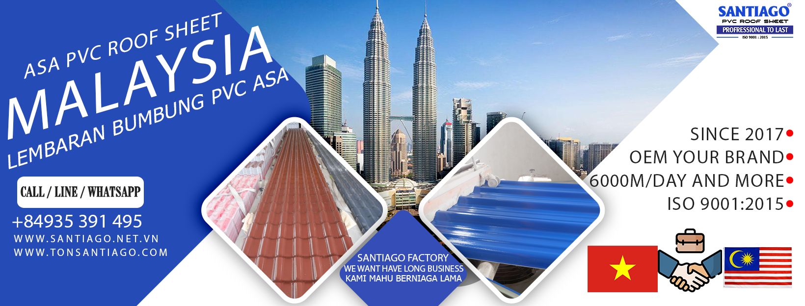 ASA PVC plastic roofing sheets in Malaysia - Lembaran bumbung plastik ...